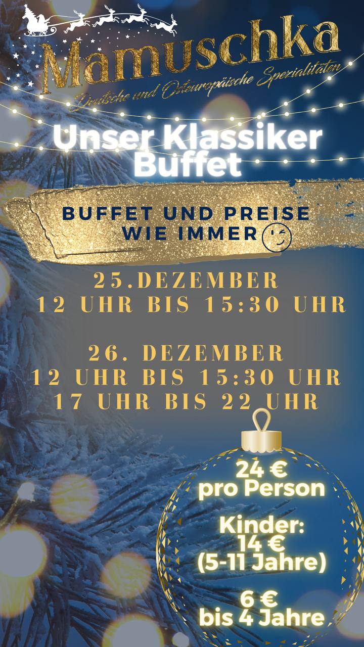 AKTUELLES | Restaurant Mamuschka